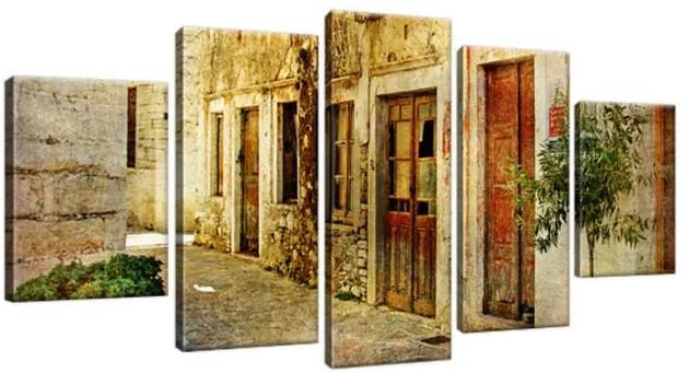 Obraz na plátně Historická ulička v Řecku 150x70cm 2237A_5B