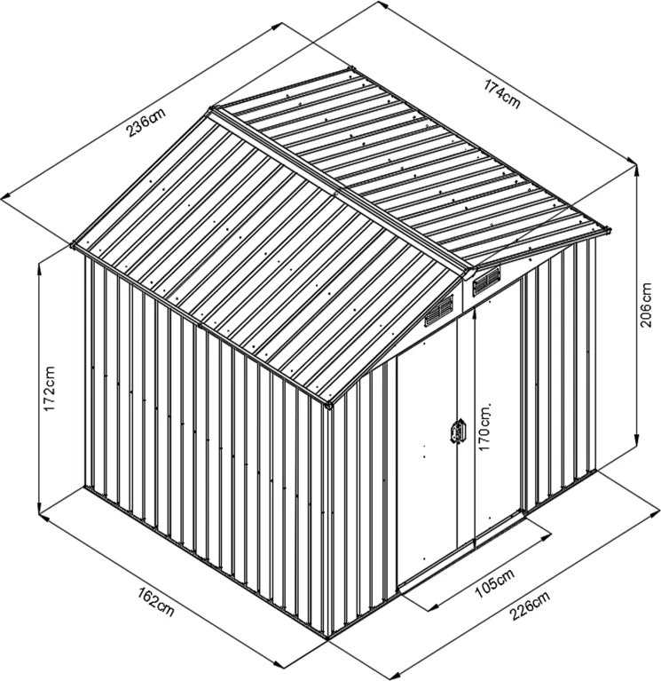 LANIT PLAST, s.r.o. zahradní domek LANITPLAST MAXTORE 86 ANTRACIT LG1846