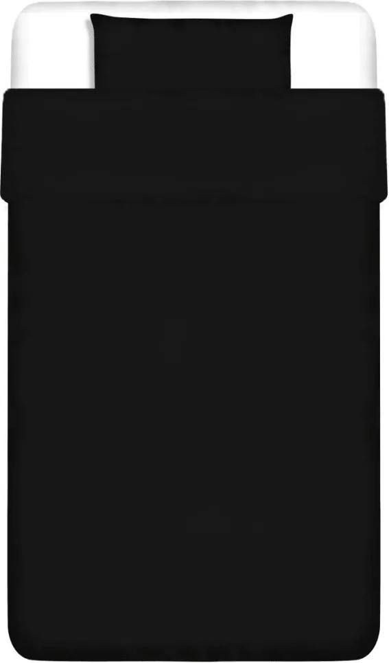 Dvojdílná bavlněná sada povlečení - černá | 155x200/80x80 cm