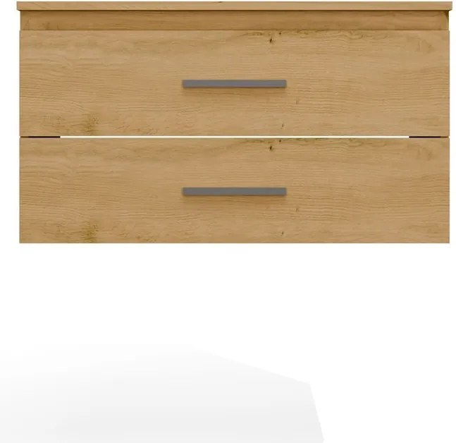 Závěsná skříňka pod umyvadlo s deskou Nel 2S 80 cm dub Artisan
