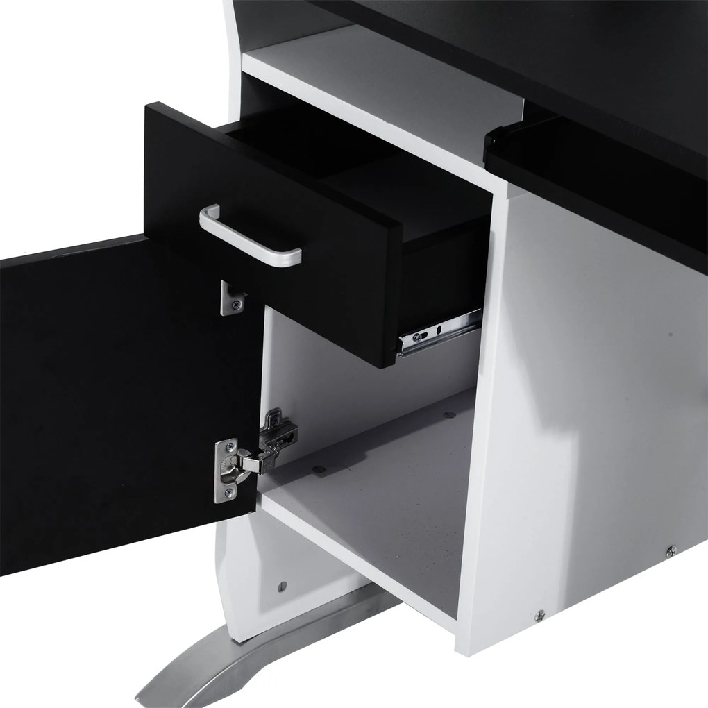 HOMCOM PC Počítačový stůl Kancelářský stůl 100x52x75cm Dřevěný nábytek