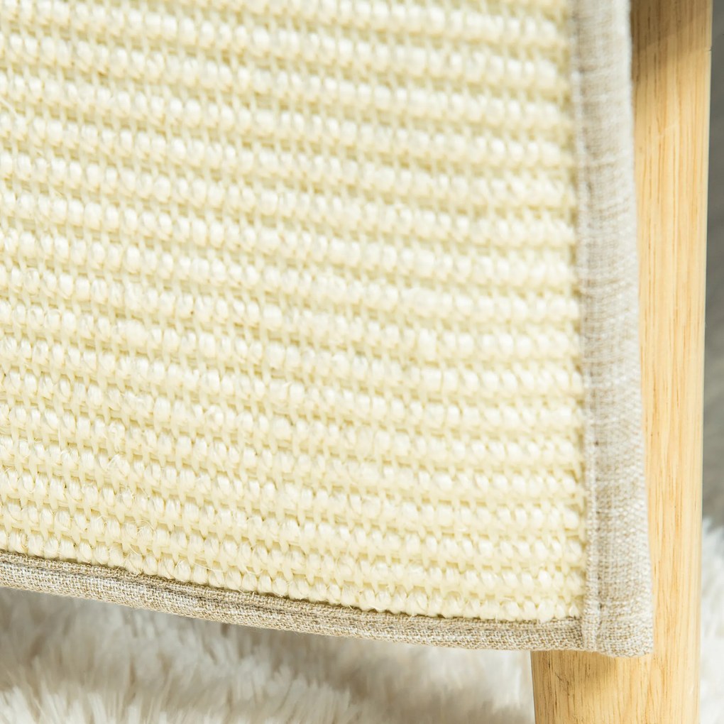 PawHut sada 2 škrabadel na pohovku pro kočky, sisalový škrabací koberec, béžová+šedá, 130x45x0,3cm, na křeslo a pohovku| Aosom