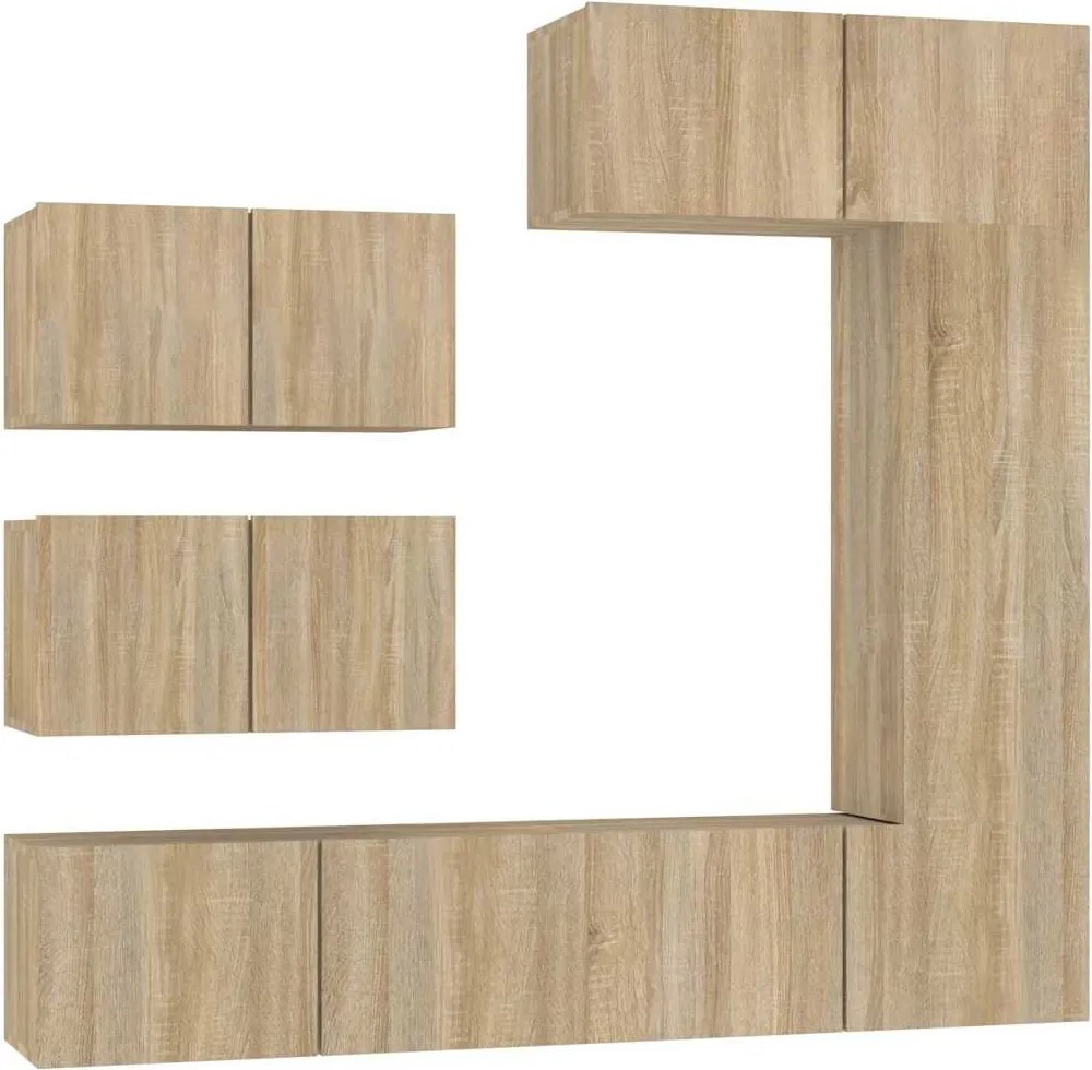6dílný set TV skříněk dub sonoma kompozitní dřevo 3114552