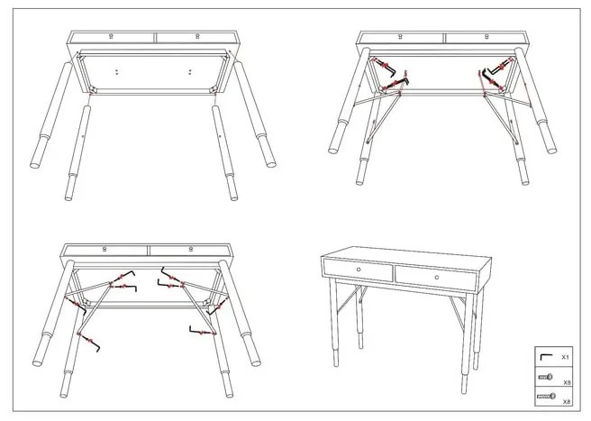 Nachově fialový konzolový stolek Mauro Ferretti Lille