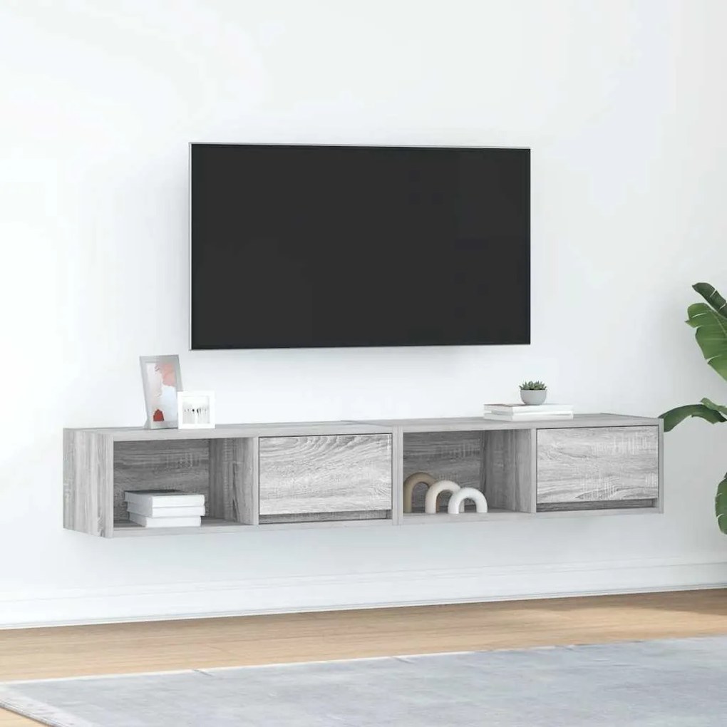 TV skříňka šedá sonoma 80x31x25,5 cm kompozitní dřevo