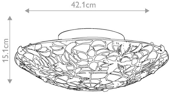 Elstead QZ-KAMI-F - Stropní svítidlo Tiffany KAMI 2xE27/60W/230V