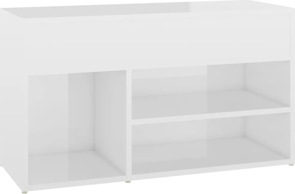 vidaXL Lavice s botníkem 80 x 30 x 45 cm dřevotříska [808748] Barva: Černá