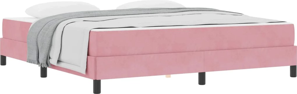 Postel s boxspringem s matrací Růžová 180 x 200 cm textil 3398712