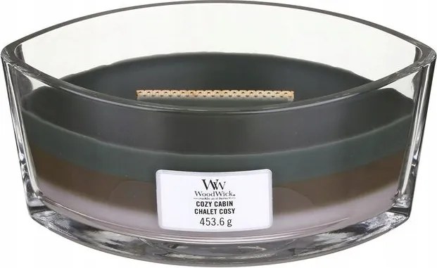 WoodWick Trilogy svíčka loď Cozy Cabin 453.6 g