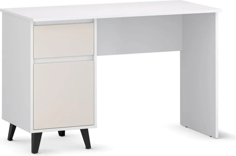 Psací stůl BORG 1d1s/120 bílý / kašmír
