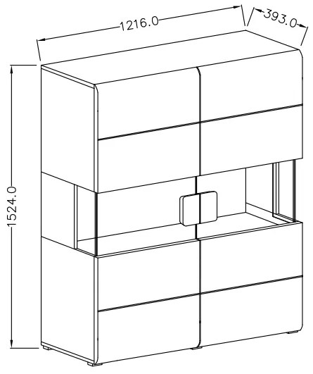 TOLEDO Obývací sestava Bílá/ Dub San Remo