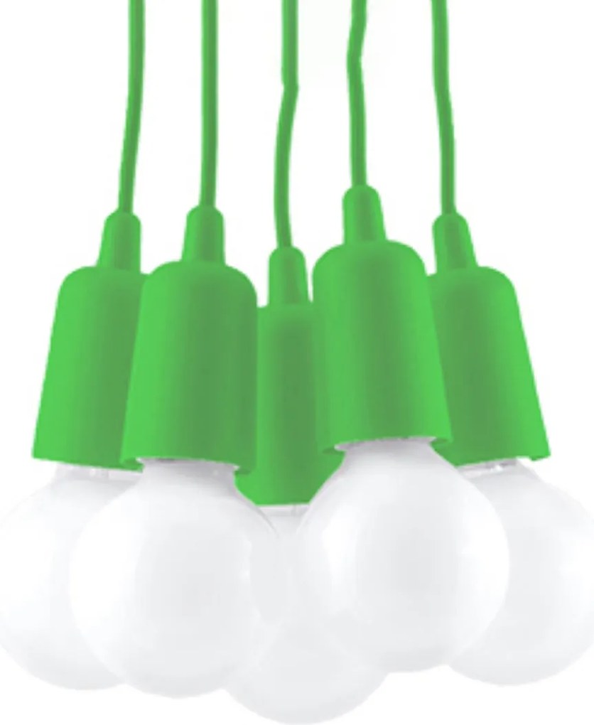 Sollux Lighting Závěsné svítidlo DIEGO 5 zelené