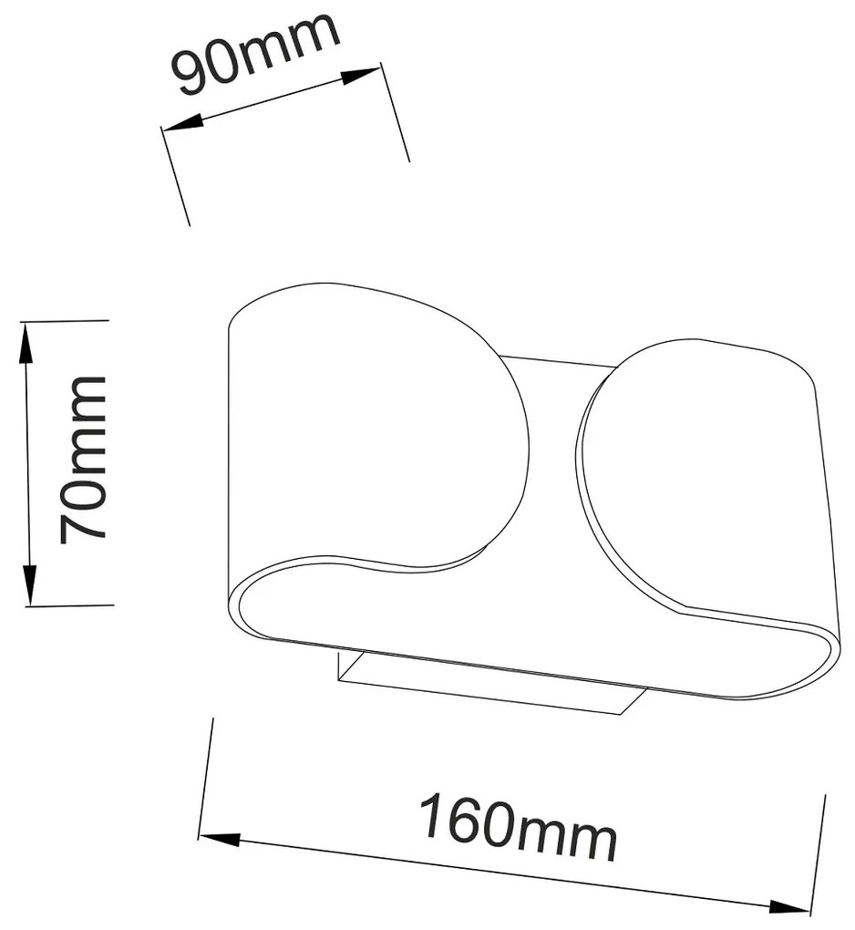 ACA Lighting LED nástěnné dekorativní svítidlo NEPHELE 6W/230V/3000K/560Lm/IP20, matné bílé L35049