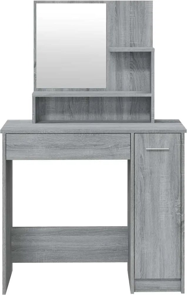 Toaletní stolek sada šedý sonoma 86,5 x 35 x 136 cm 3114153