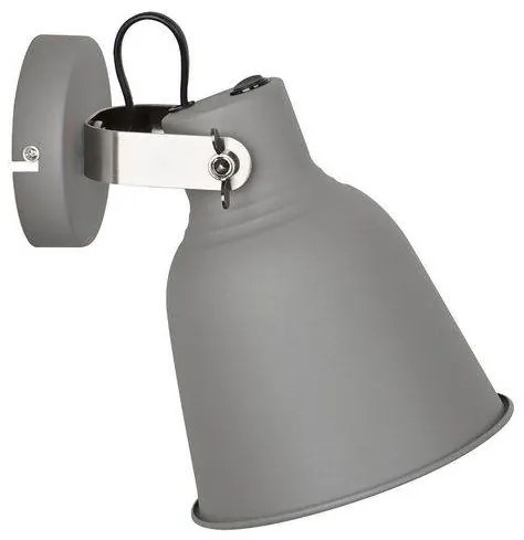 Nástěnná flexibilní lampa VIDAL, 1xE27, 40W, šedá Italux Vidal MB-HN5213L GR+S.NICK