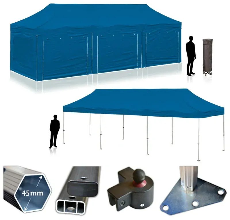 Nůžkový párty stan RedX® PROFI 3x9 m (Kvalitní profesionální párty stan 3x9 m - dostupný ve 4 barvách a možností vlastního potisku)