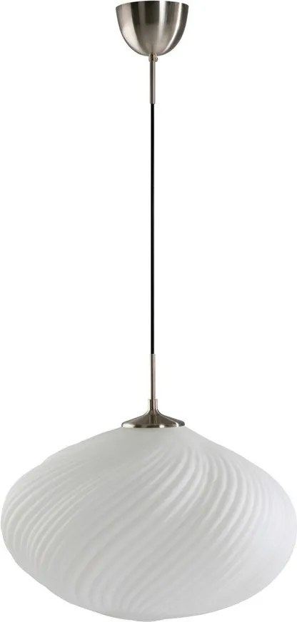 Bílé/ve stříbrné barvě stmívatelné závěsné svítidlo z opálového skla ø 50 cm Meringue – Jotex