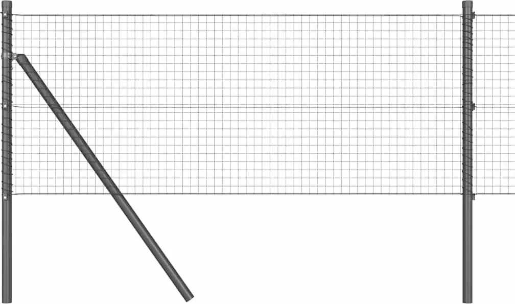 Zemní upevnění svařované drátěné ploty 100 x 0,5 m Šedá 3351899