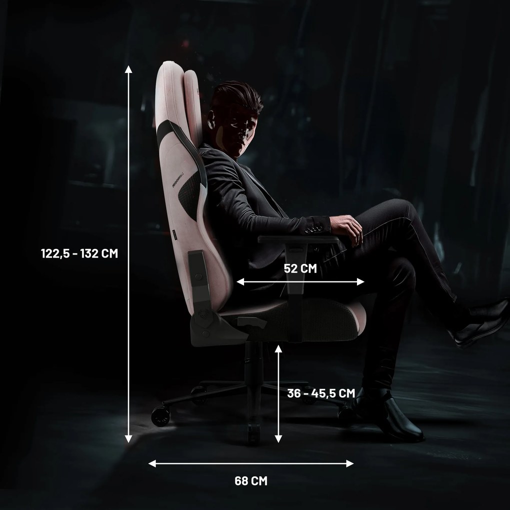 Herní židle Normal Size, černý-růžový: Diablo X-One Prime Akira Pink