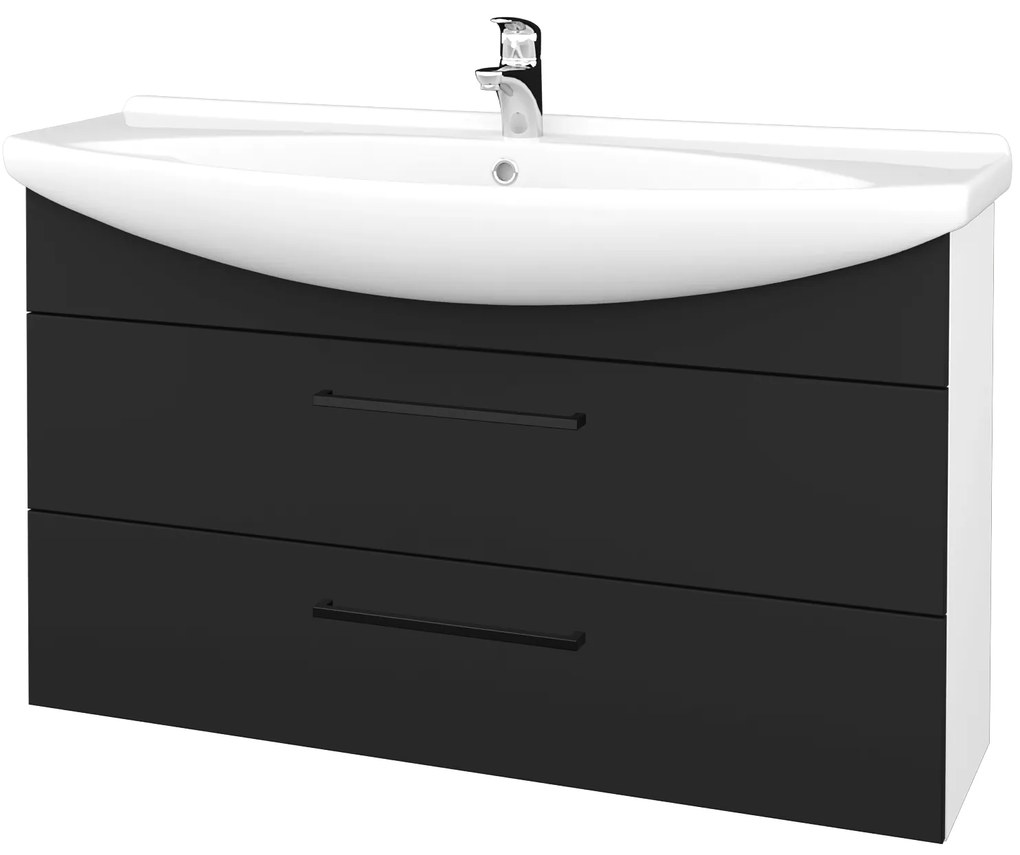 Dřevojas Koupelnová skříň TAKE IT SZZ2 120 Varianta: N01 Bílá lesk / Úchytka T01 / D16 Beton tmavý