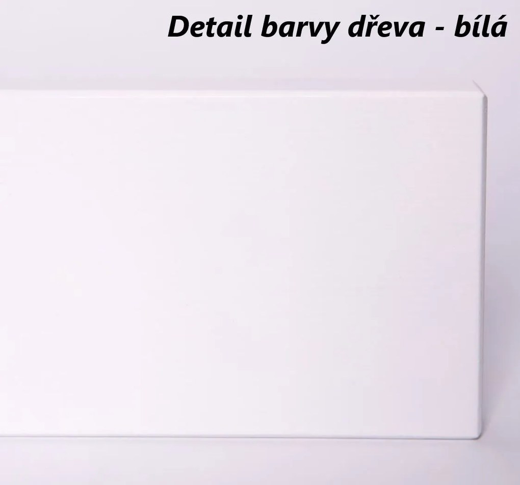 Dětská Montessori postel z masivu borovice BETTY - 160x80 cm - BÍLÁ