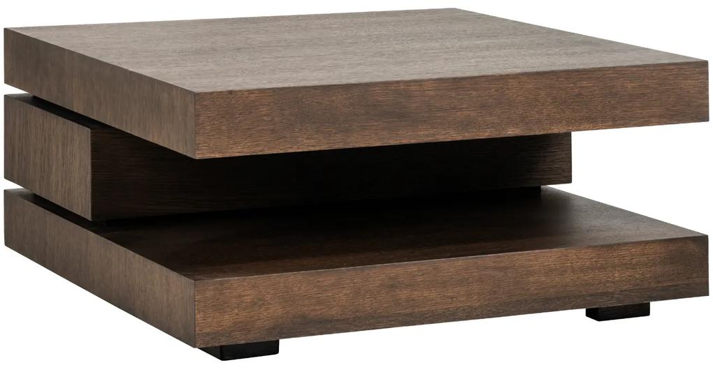 OnaDnes -20% Hnědý dubový konferenční stolek Richmond Oakura 90 x 90 cm