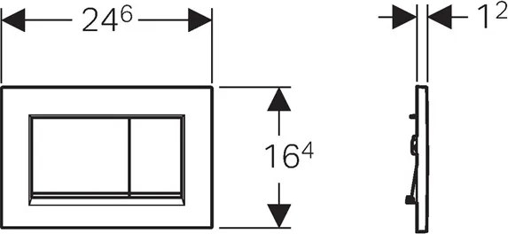 Geberit Sigma 30 115.883.KJ.1 ovládací tlačítko bílá / pochromovaná lesklá / bílá