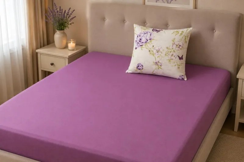 Bellatex Jersey LUX Fialová 90x200 cm