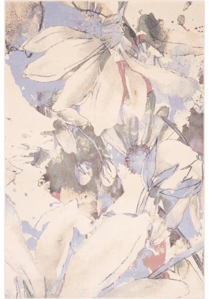 Krémový vlněný koberec 133x180 cm Lilia – Agnella