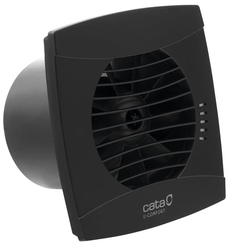 Cata Cata, UC-12 TH koupelnový ventilátor axiální s automatem, 12W, potrubí 120mm, černá, 01302200