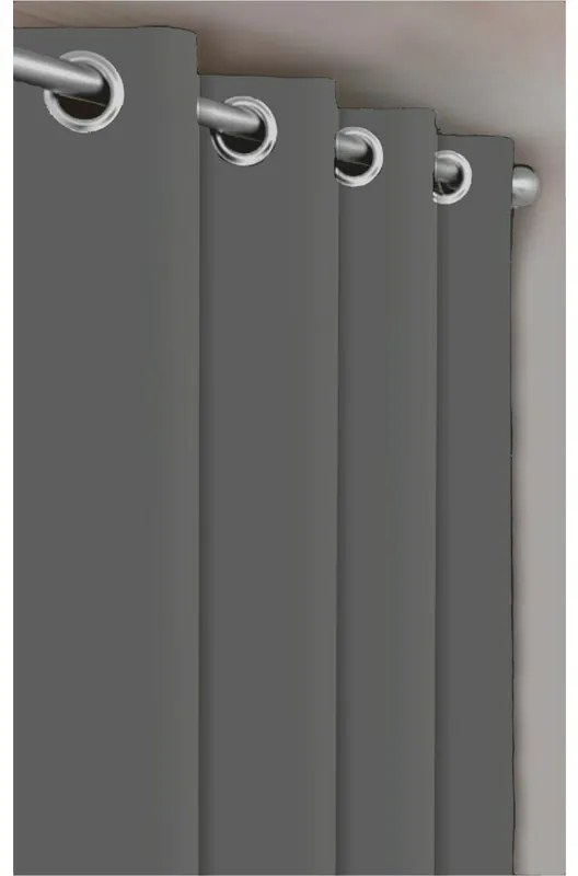 DekorTextil Dekorační látka nebo závěs Blackout - tmavě šedá ROZMĚR: hotový závěs (v x š): 240 x 138 cm - 1 ks