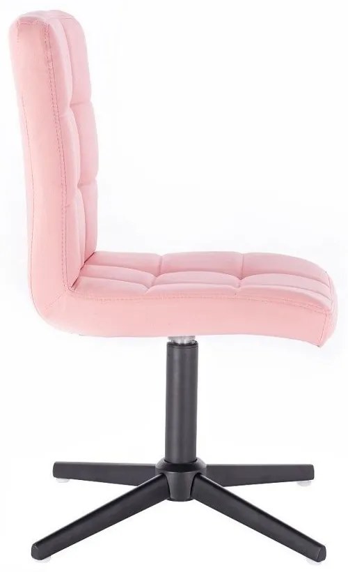 LuxuryForm DESIGN Otočná židle TOLEDO na černém kříži - růžová