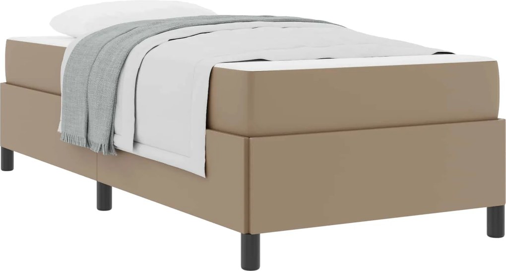 Rám postele s matrací Cappuccino 90 x 190 cm textil 3398978