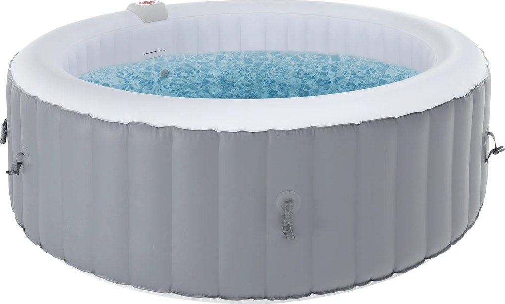 Nafukovací vířivka, šedá/bílá, 4-6 os, 1000 l, KAMINO NEW TYP 2
