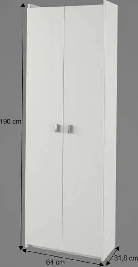 Tempo Kondela Koupelnová vysoká skříň NATALI TYP 2, bílá