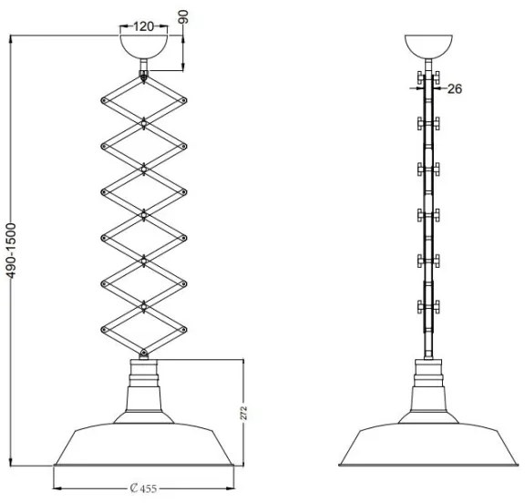 Trio - Stahovací lustr DETROIT 1xE27/42W/230V