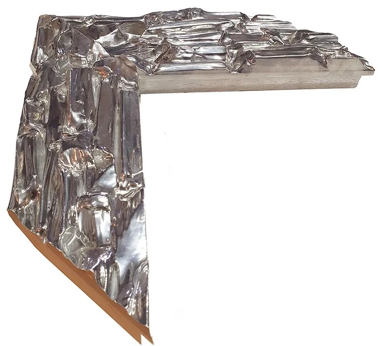 DANTIK - Zarámované zrcadlo - rozměr s rámem cca 60x140 cm z lišty Travertino stříbrné (2893)