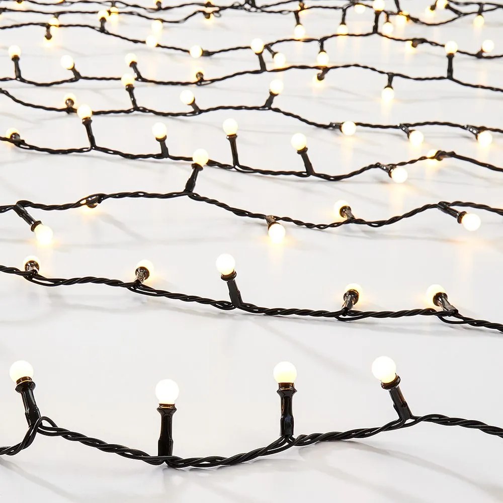 WHITE BULBS Světelný řetěz venkovní mini žárovky 200 světel