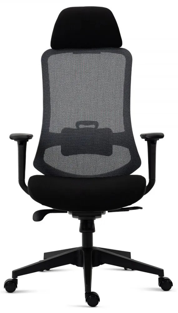 Kancelářská ergonomická židle NAVIA — látka, černá