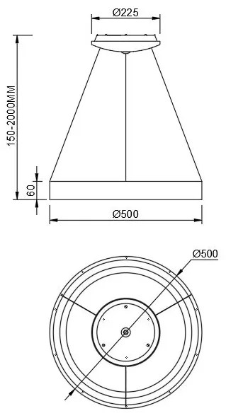 Mantra 8576 Niseko II, závěsné kruhové svítidlo LED 40W, 2700-5000K, dálk. ovládání, dřevěná, průměr 50cm