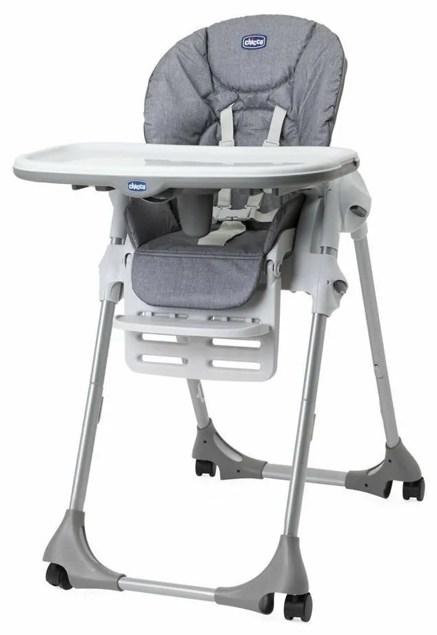 Chicco Židlička jídelní Polly Easy Grey Melange