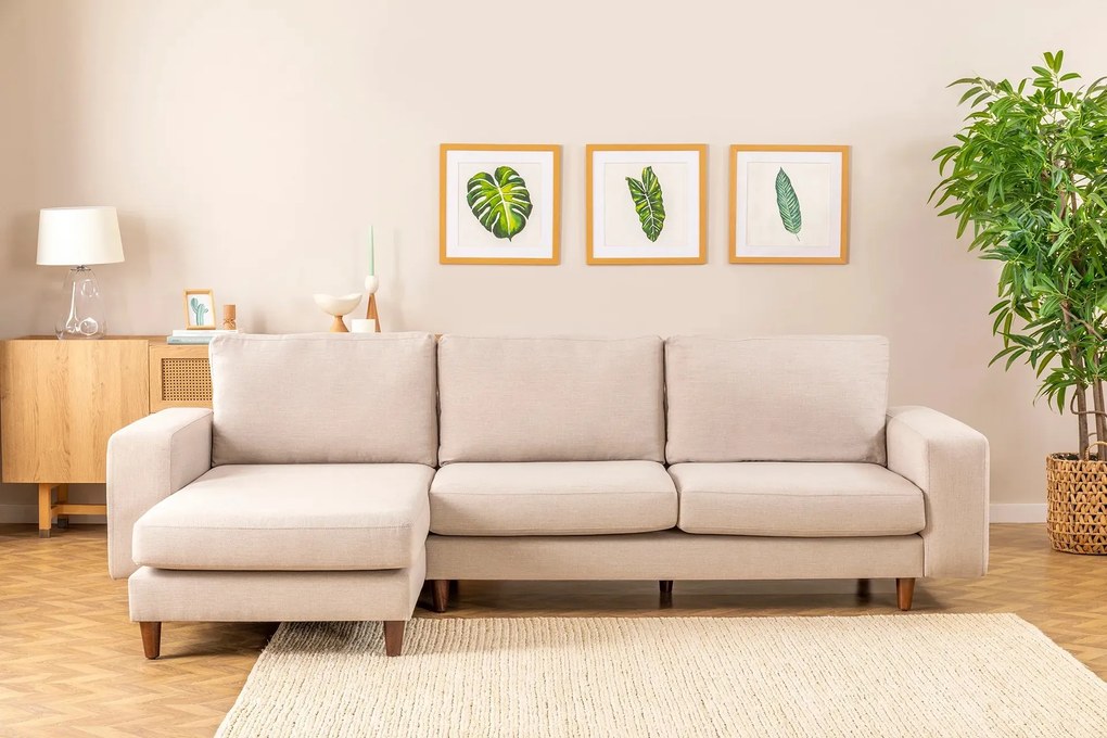 Hanah Home Rohová pohovka BERLIN krémová levá