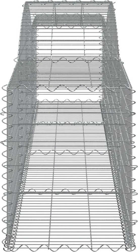 vidaXL Klenuté gabionové koše 5 ks 400x50x60/80 cm pozinkované železo [3146973]