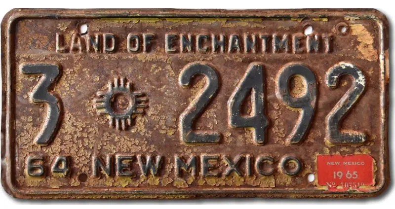 Americká SPZ New Mexico 1964 Enchantment 3-2492