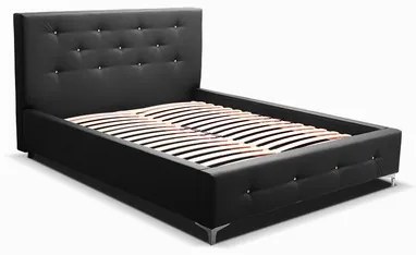 Čalouněná postel AGNES černá rozměr 140x200 cm