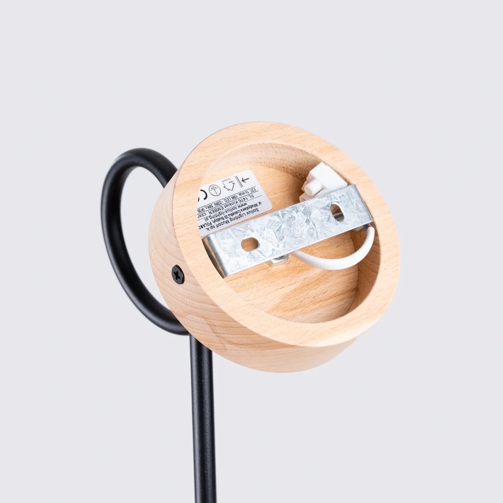 Sollux Lighting Nástěnné svítidlo EMBER černé
