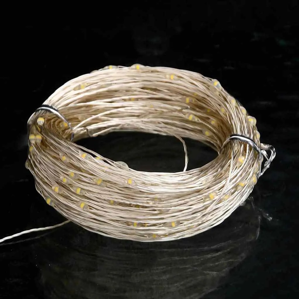 Světelný LED řetěz se 150 LED diodami teplý bílý 15 m 330048