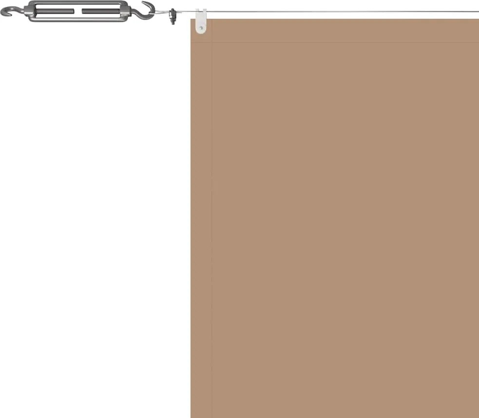 Vertikální markýza taupe 140 x 800 cm oxfordská látka 148413