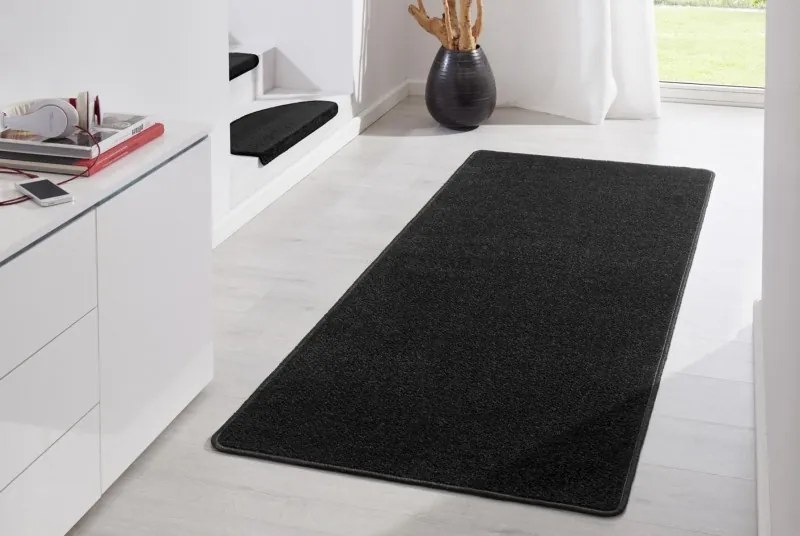 Hanse Home, Kusový koberec Fancy 103004 Schwarz - černý, 80x200, černá, ložnice