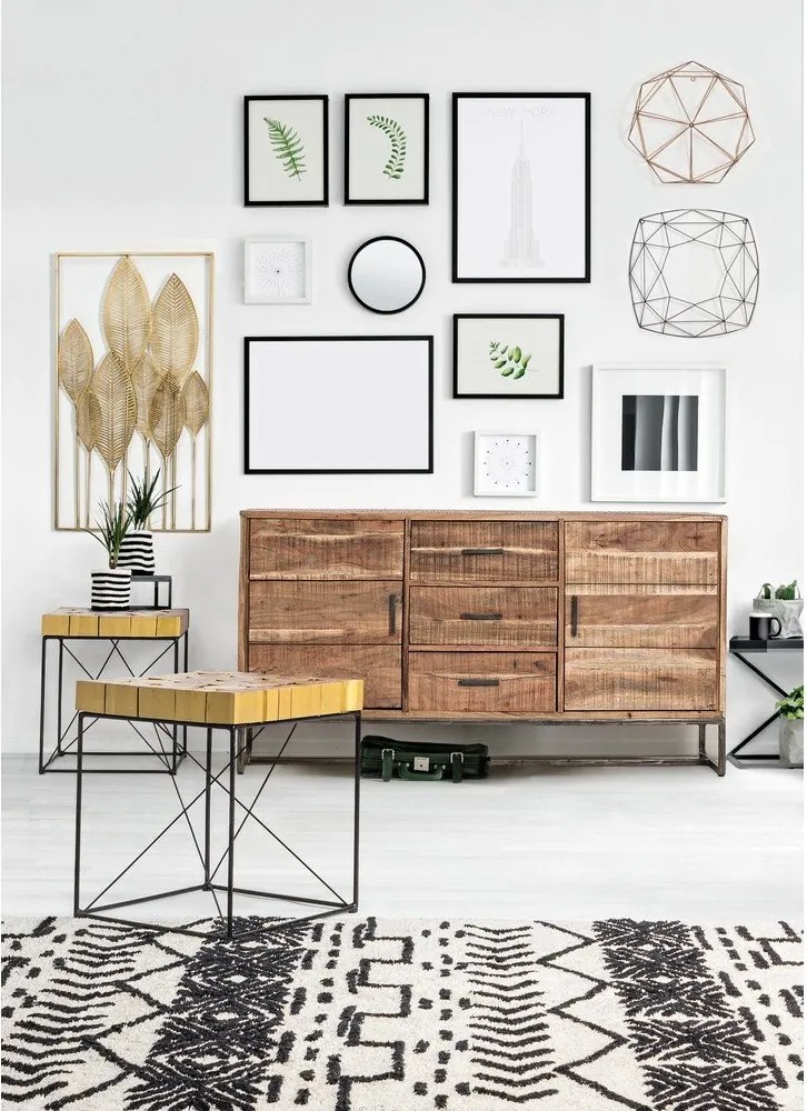 Kovová nástěnná dekorace 52,5x95 cm Adhira – Bizzotto